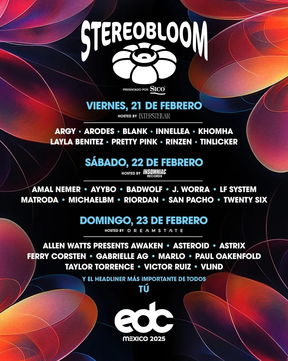 Conoce el line up por día de cada escenario de EDC México 2025 ...