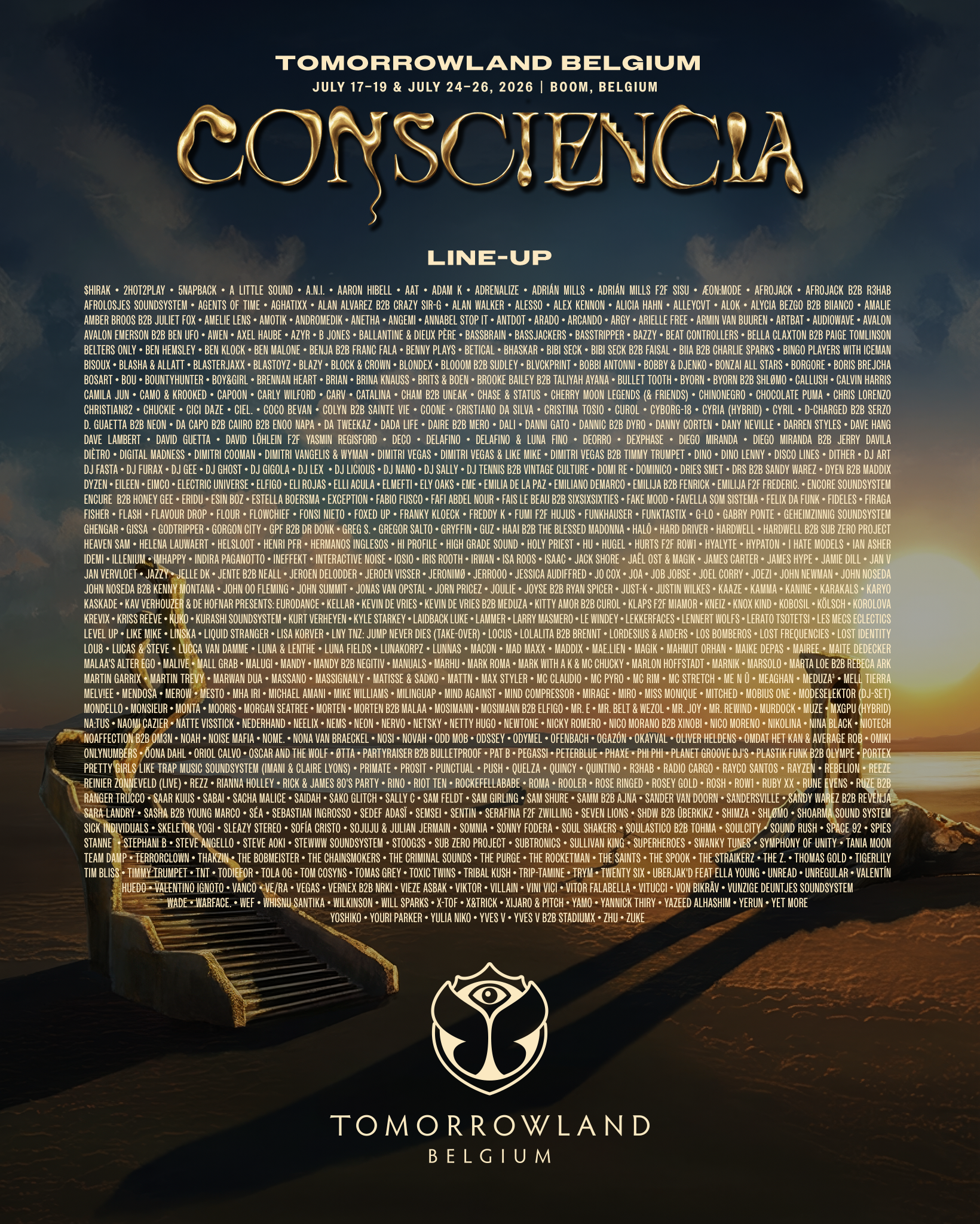 Tomorrowland Bélgica 2026 revela su primer adelanto de lineup bajo la ...