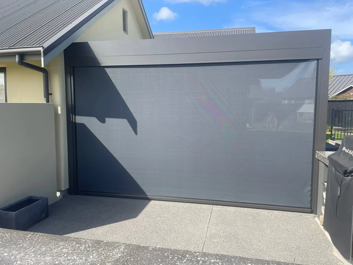 Outdoor Screens Christchurch, Privacy PVC & Mesh Roller Blinds for ...