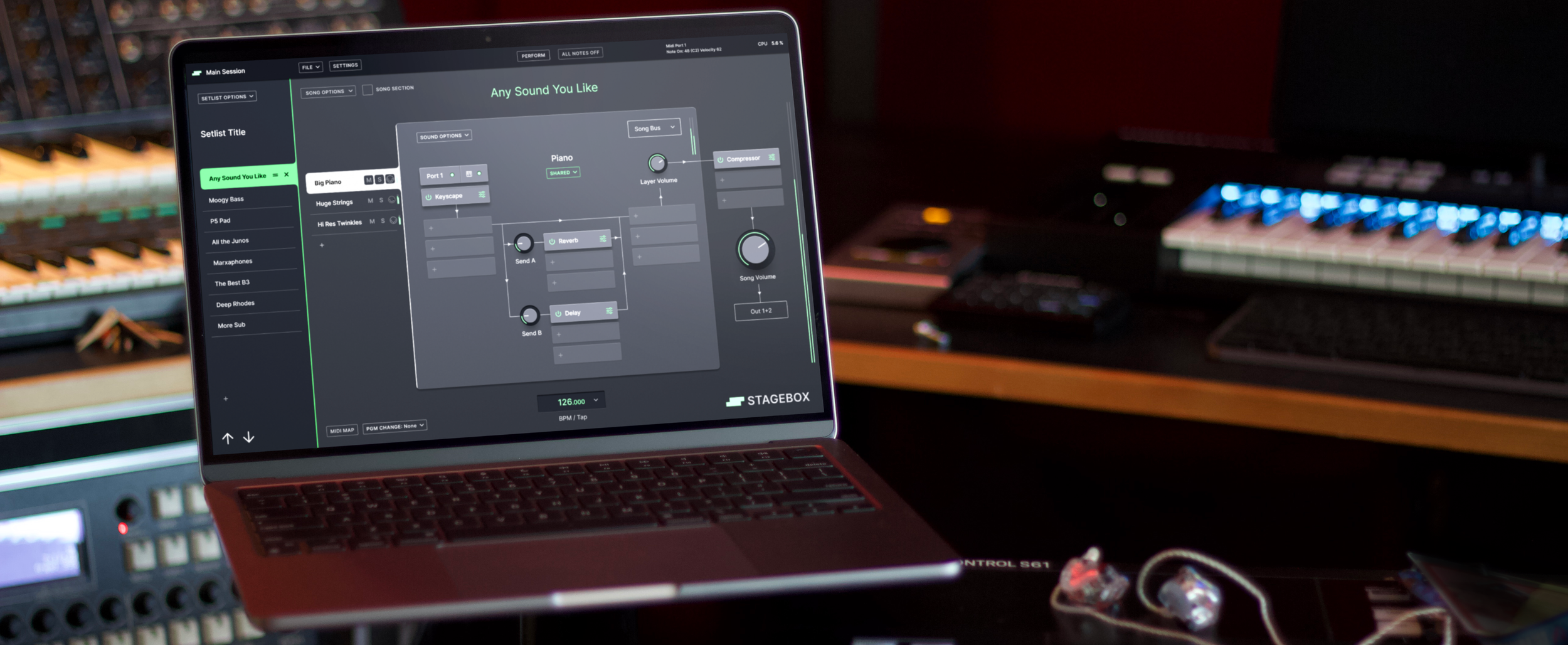 StageBox — Plugin host and setlist manager software