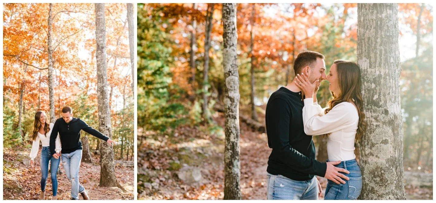 A Carvins Cove Roanoke Engagement Session - Malli & Jacob