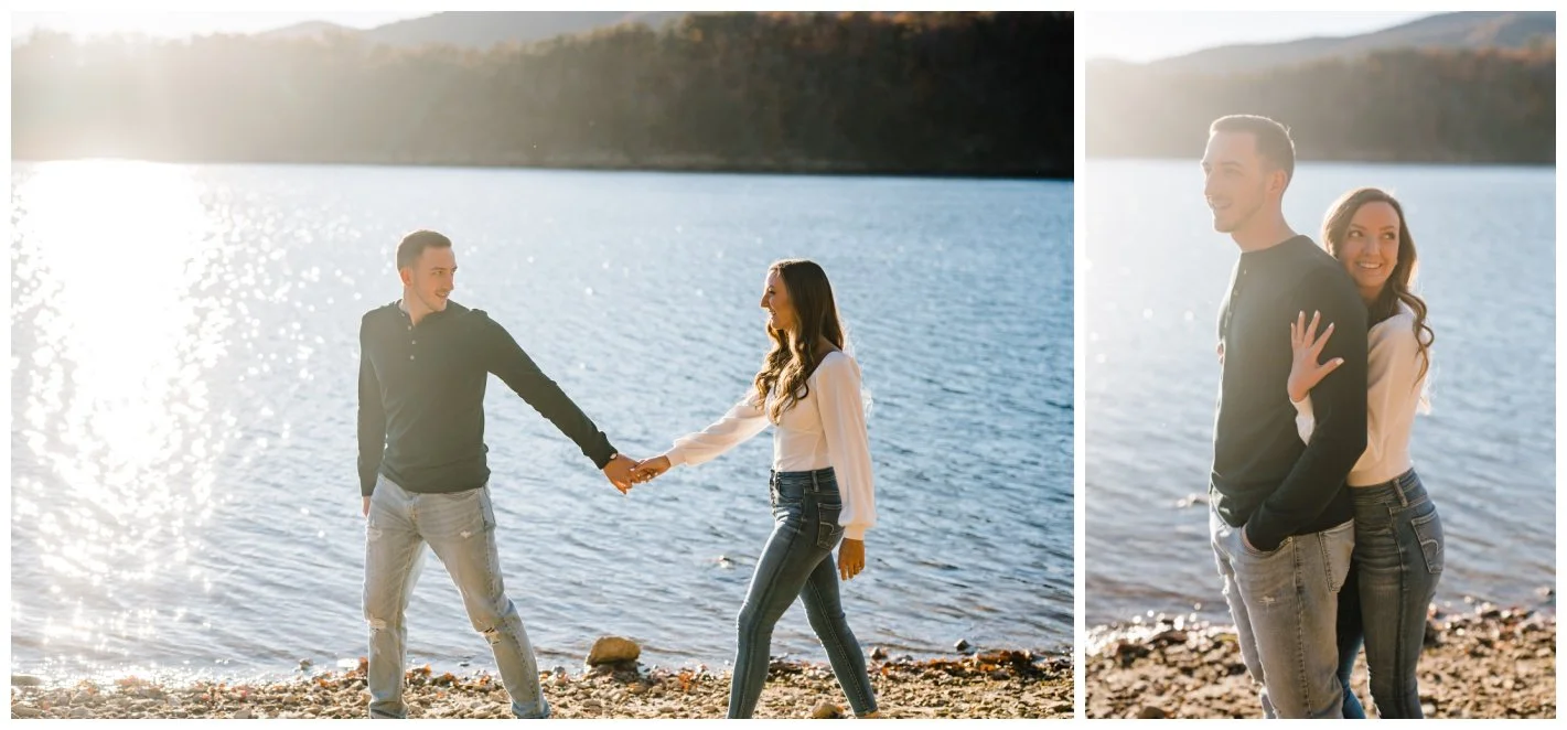 A Carvins Cove Roanoke Engagement Session - Malli & Jacob
