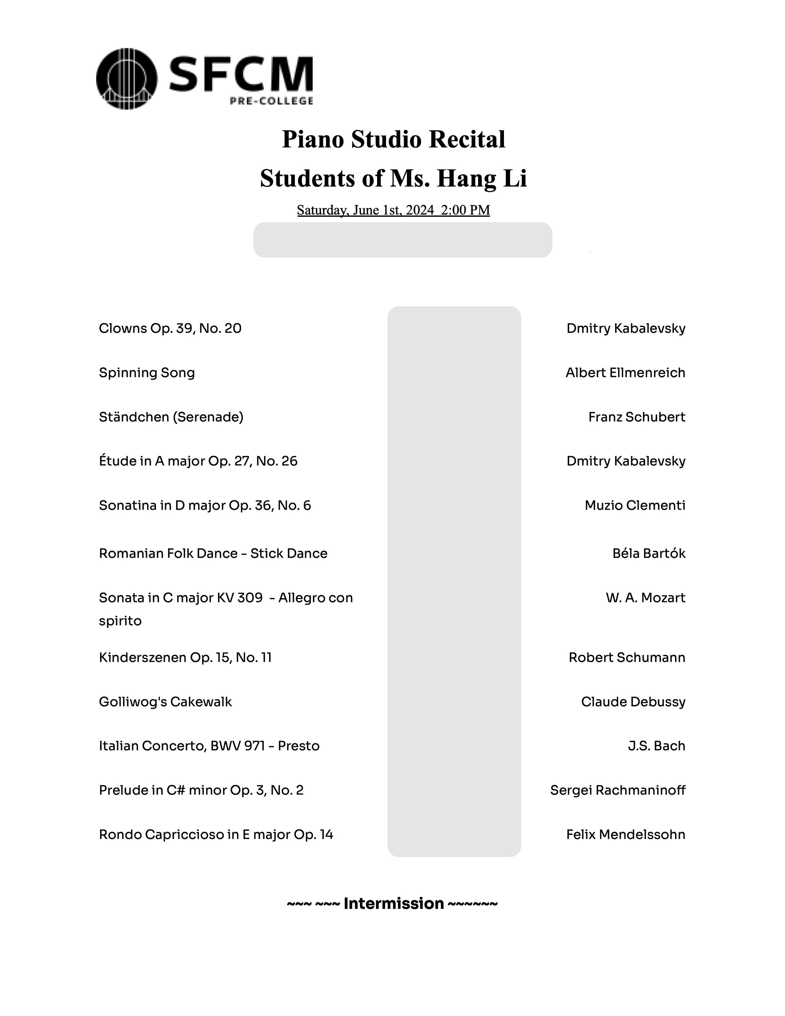 Gallery 2 — Hang Li Piano Studio