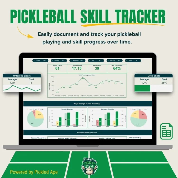 Free Pickleball Game Tracking Sheet — Pickled Ape
