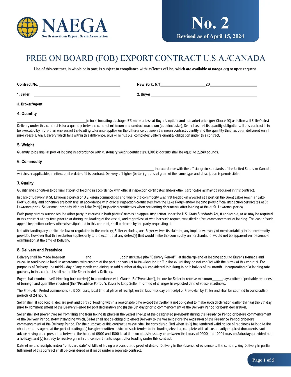 Download Contract & Resources — North American Export Grain Association