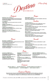 Our Menus — Destino Ristorante