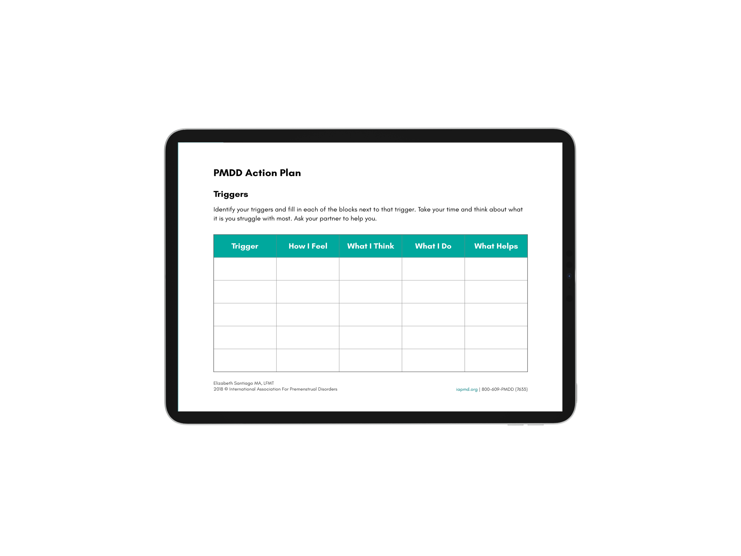 FREE IAPMD Premenstrual Disorders (PMDs) Symptom Tracker ...