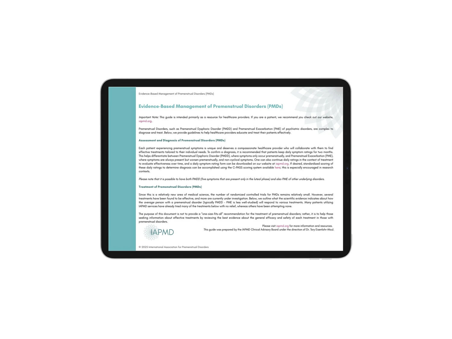 FREE IAPMD Premenstrual Disorders (PMDs) Symptom Tracker — International Association for ...