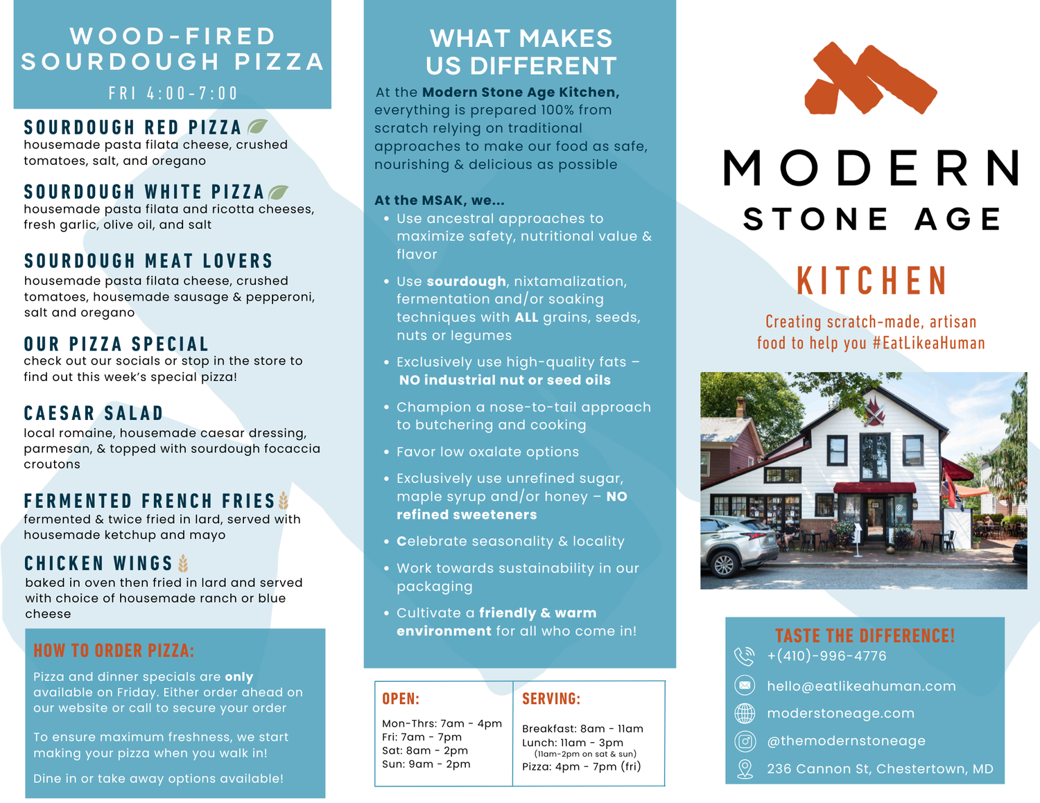 Modern Stone Age Kitchen | Sourdough Bakery, Scratch-Made Menu & Pizza ...