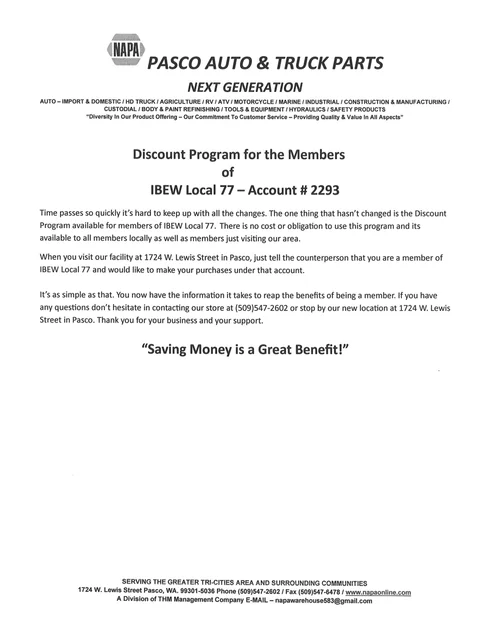 Union Benefits — IBEW Local 77