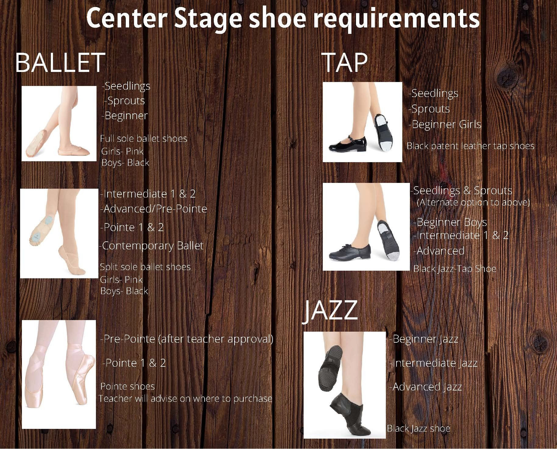 Dress Code — Center Stage Dance Studio in North County