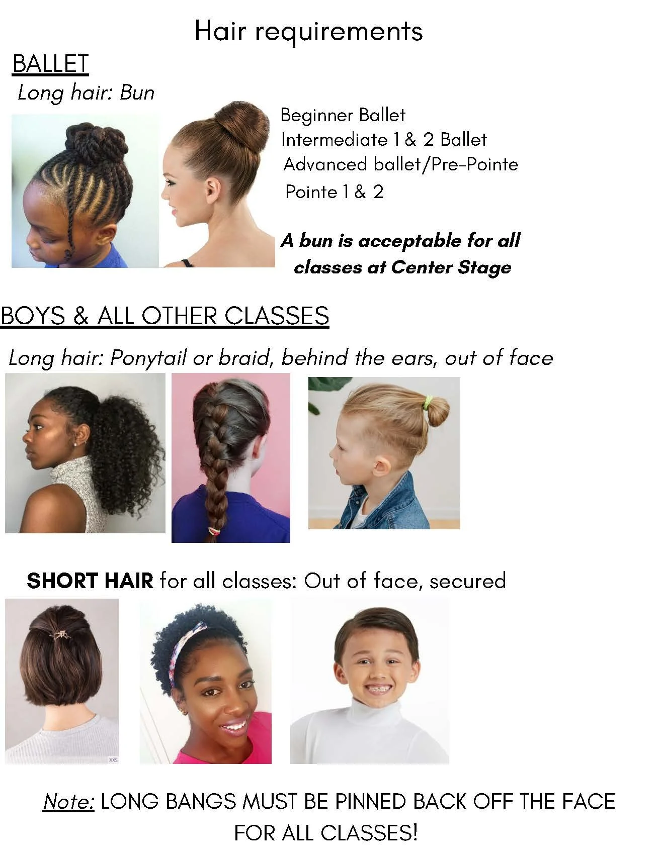 Dress Code — Center Stage Dance Studio in North County