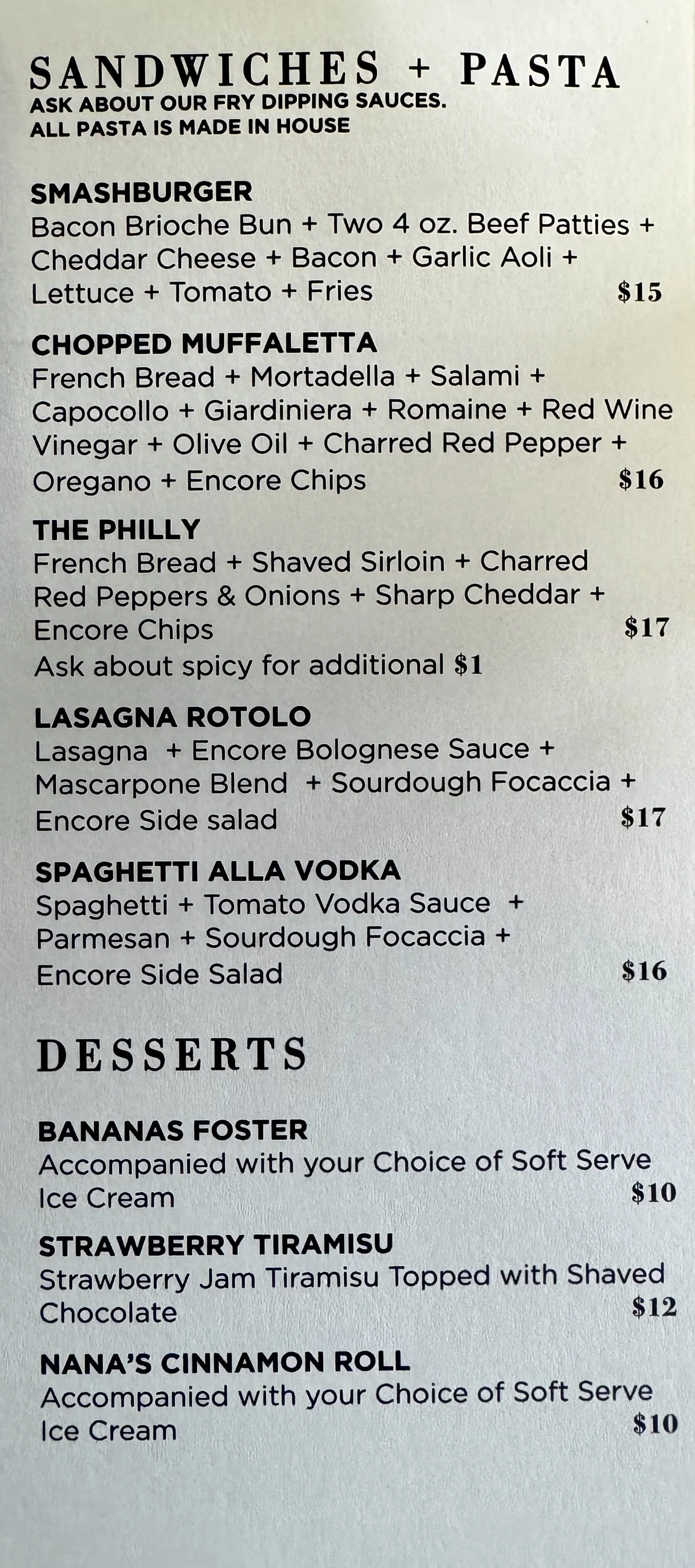 Encore Pizzeria + Kitchen