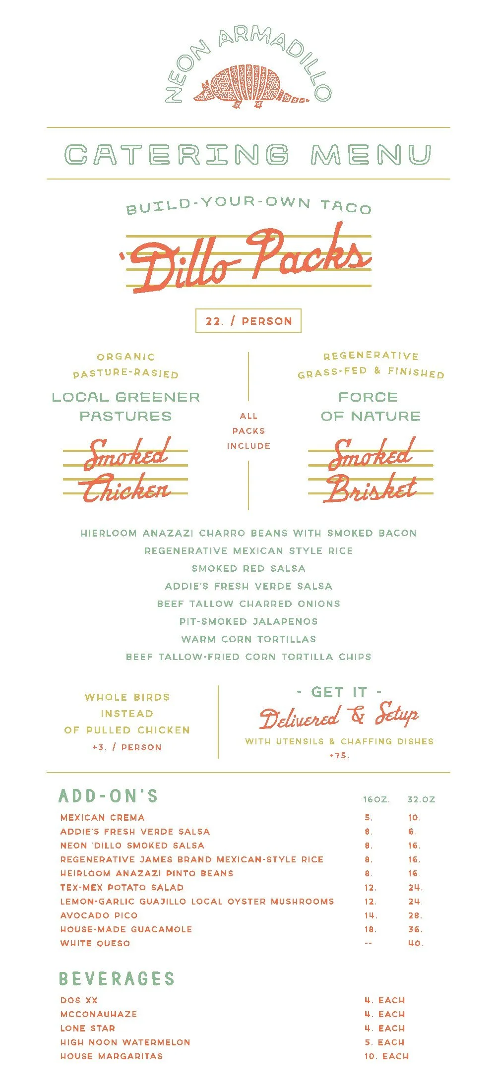 Catering — Neon Armadillo