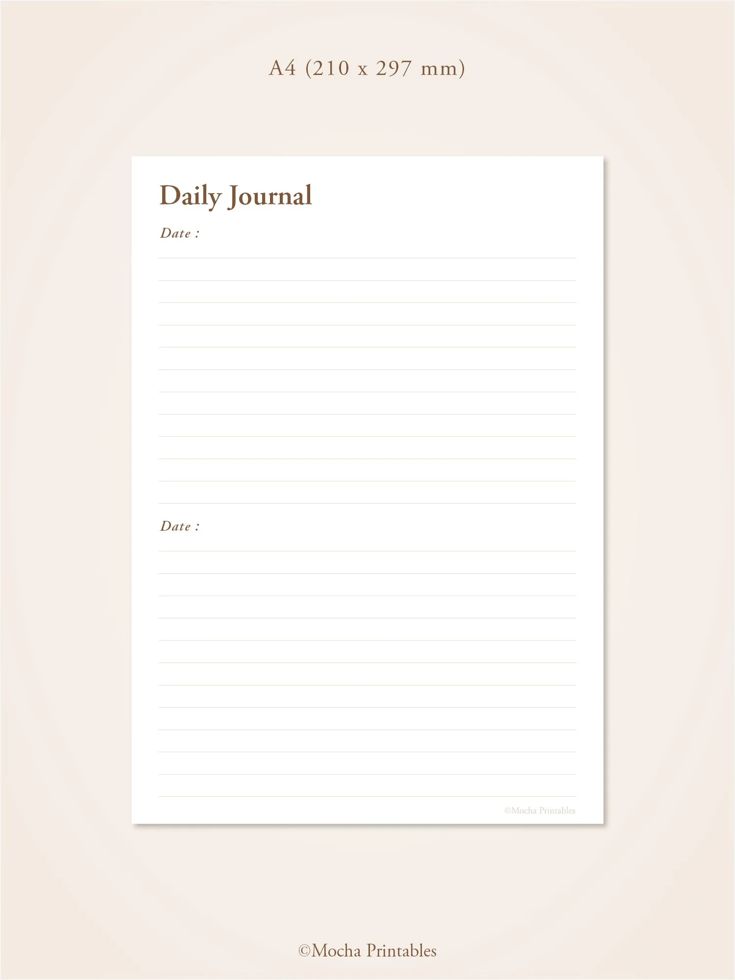 Printable Wellness Planner - Track Your Health and Self-Care — Mocha ...