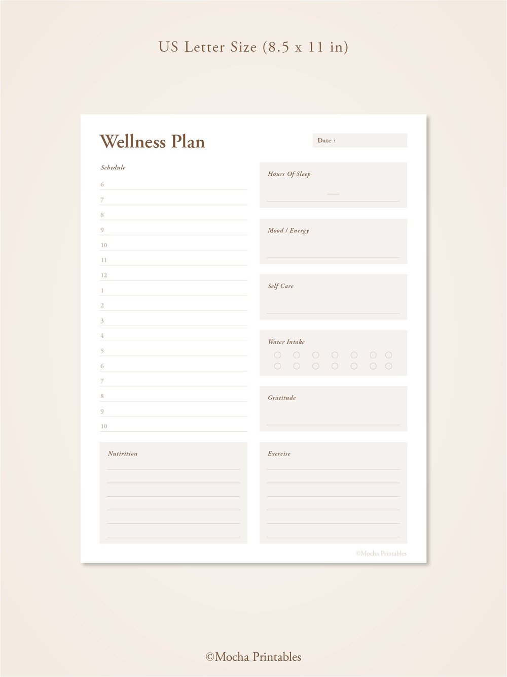 Printable Daily Planner - Organize Your Day Effectively — Mocha Printables
