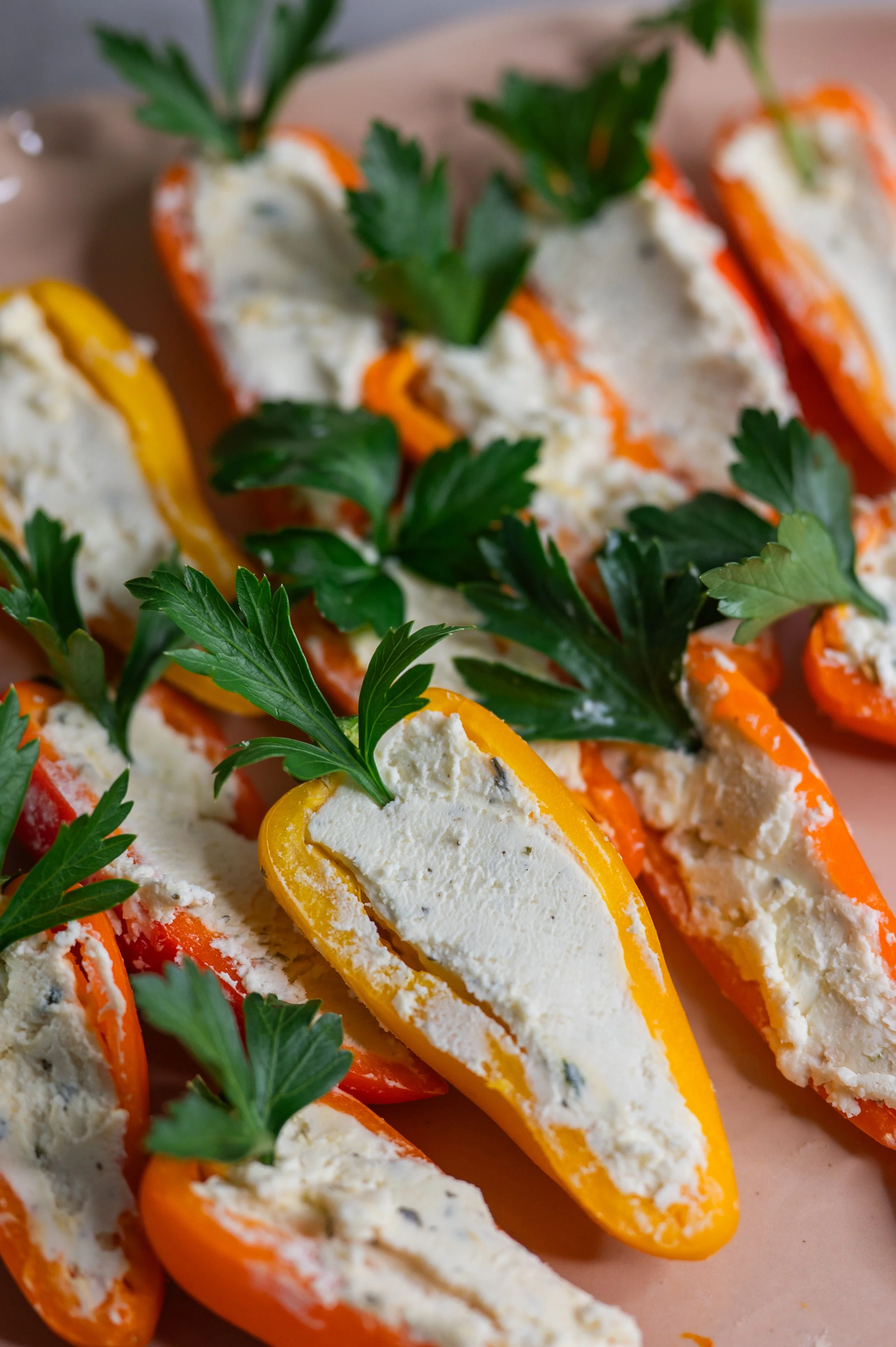 Boursin Cheese Stuffed Mini Bell Peppers — CookSnapBake.com