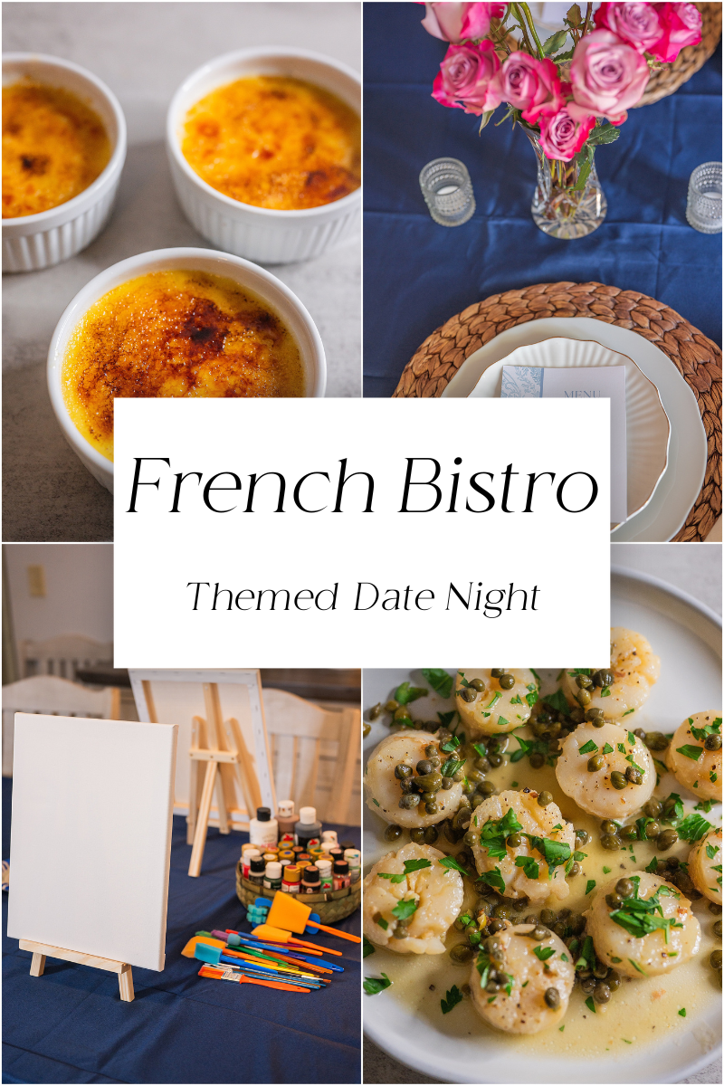 A Romantic French Bistro Themed Dinner & Paint Night at Home ...