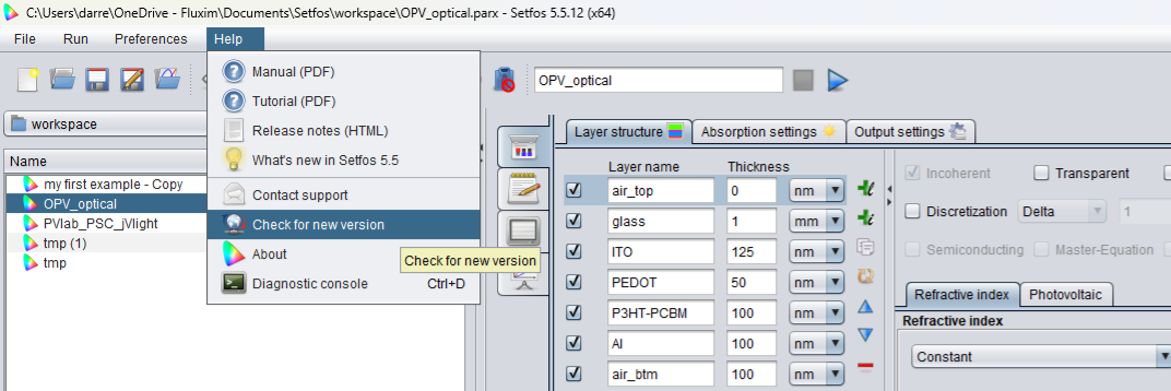 Setfos 6.0 – Advanced modeling and new Thermal module — Fluxim