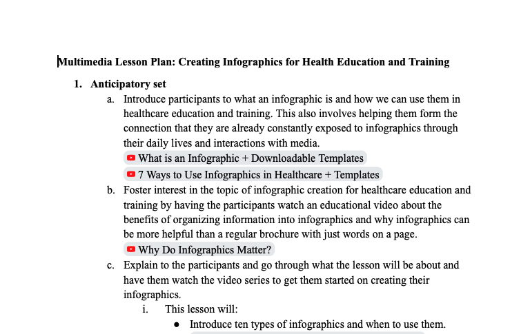Lesson Plan #2 — Lynn Lee | Instructional Designer, Clinical Educator