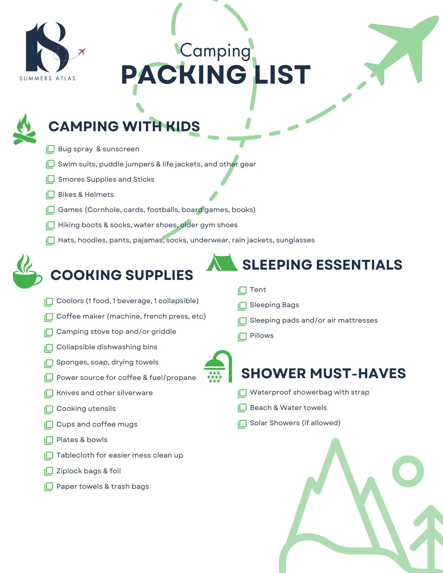 Camping Packing List — 18 Summers Atlas Travel
