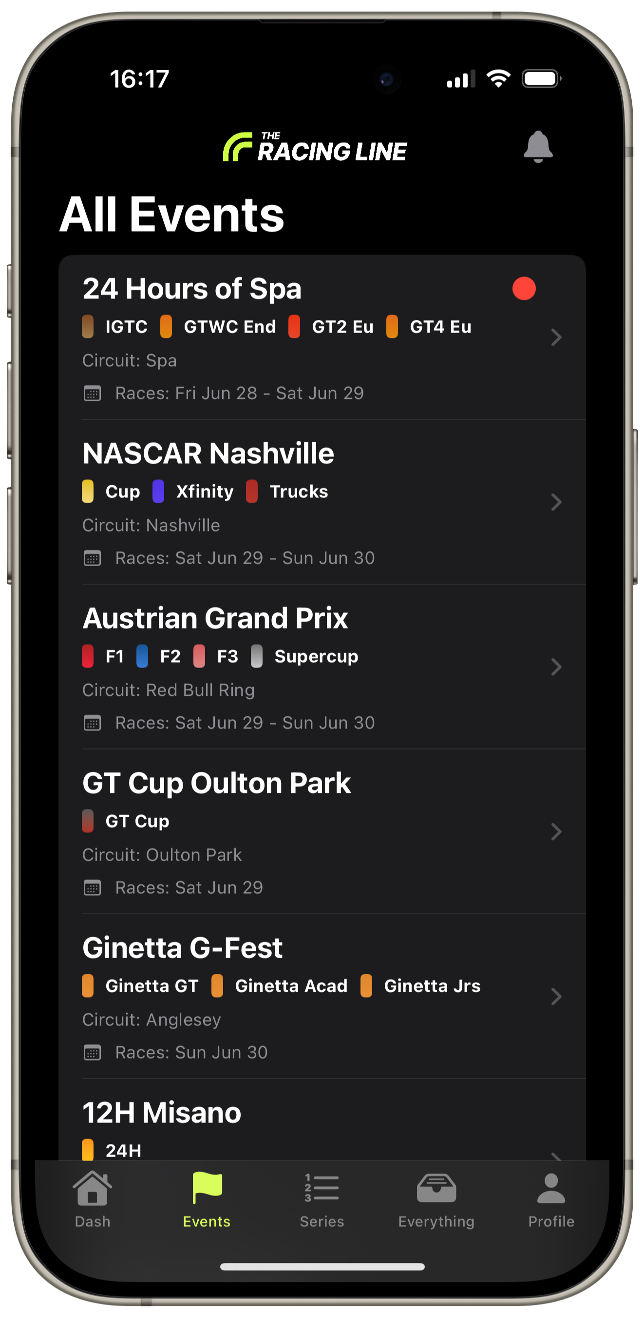 The Racing Line | Your Personalised Motorsport Calendar