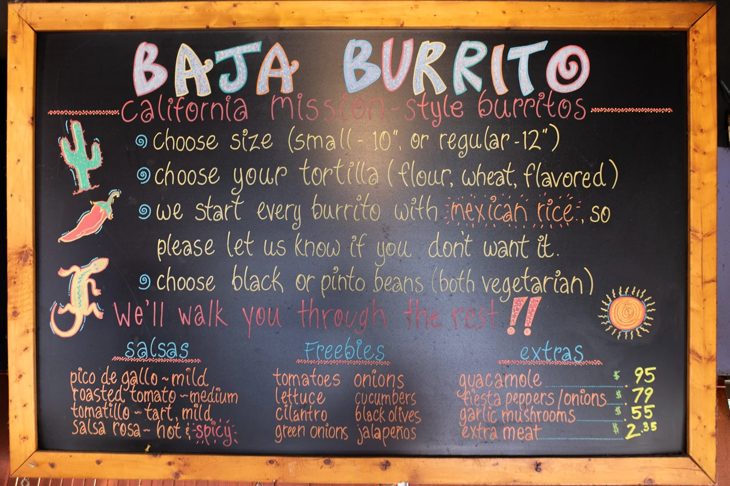 Menu 1 — Baja Burrito