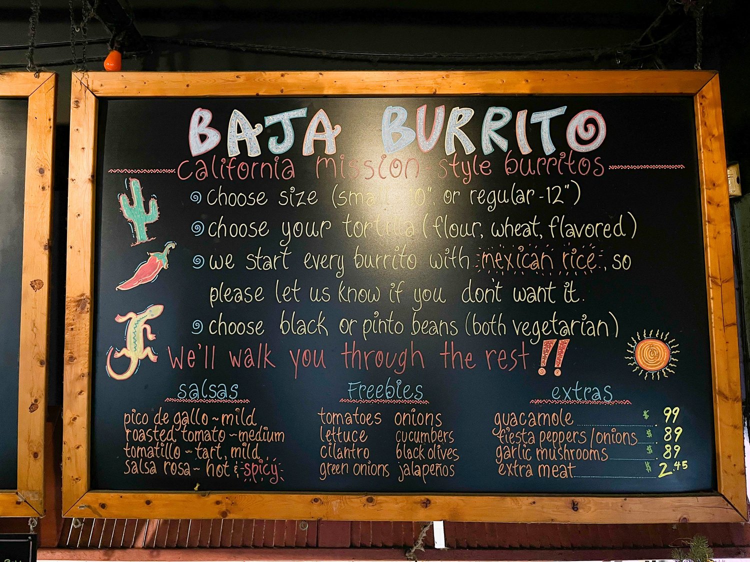 Menu 1 — Baja Burrito