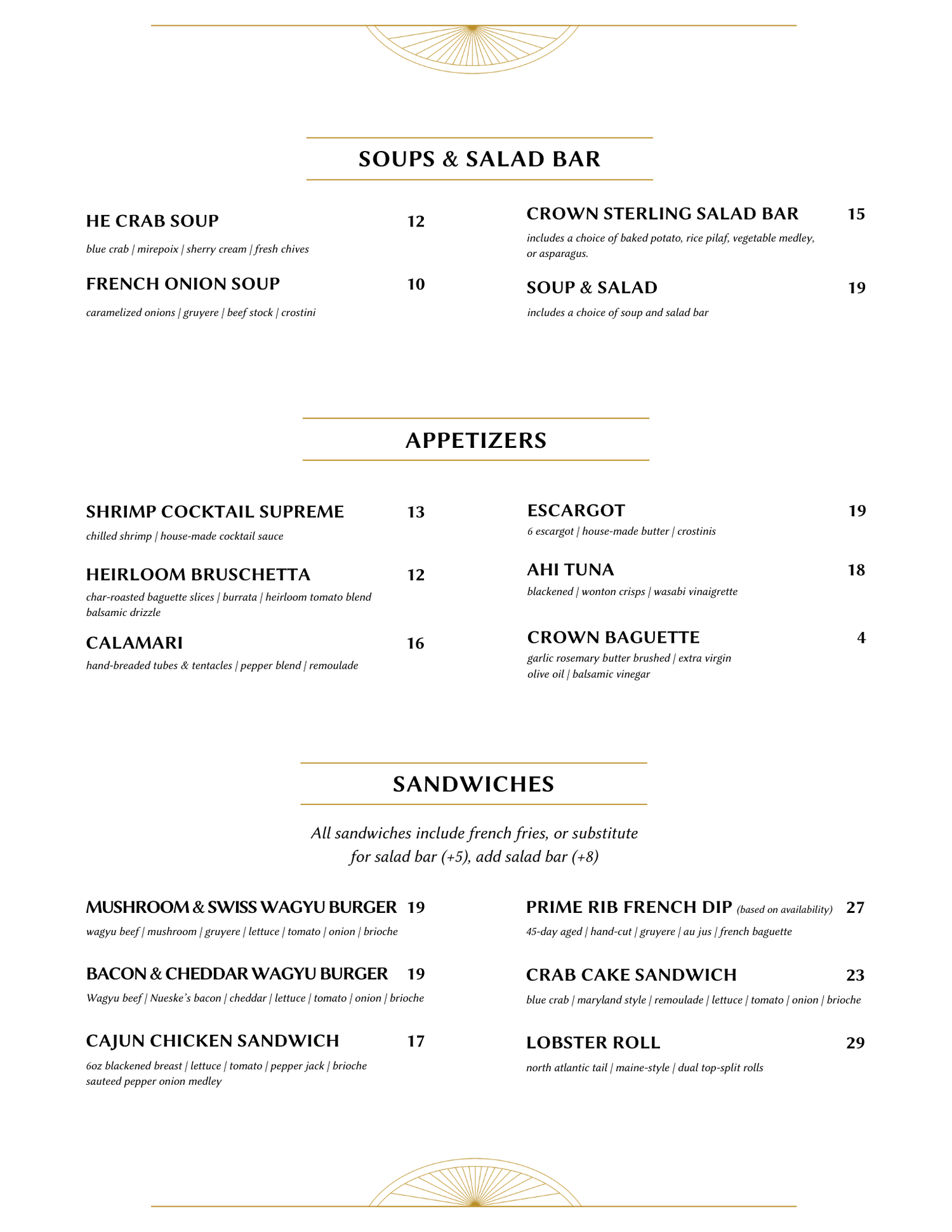 Menu | Discover Our Menu – Reserve Your Table — The Crown's Ember