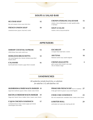 Menu | Discover Our Menu – Reserve Your Table — The Crown's Ember