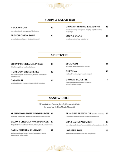 Menu | Discover Our Menu – Reserve Your Table — The Crown's Ember