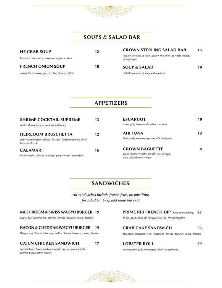Menu | Discover Our Menu – Reserve Your Table — The Crown's Ember