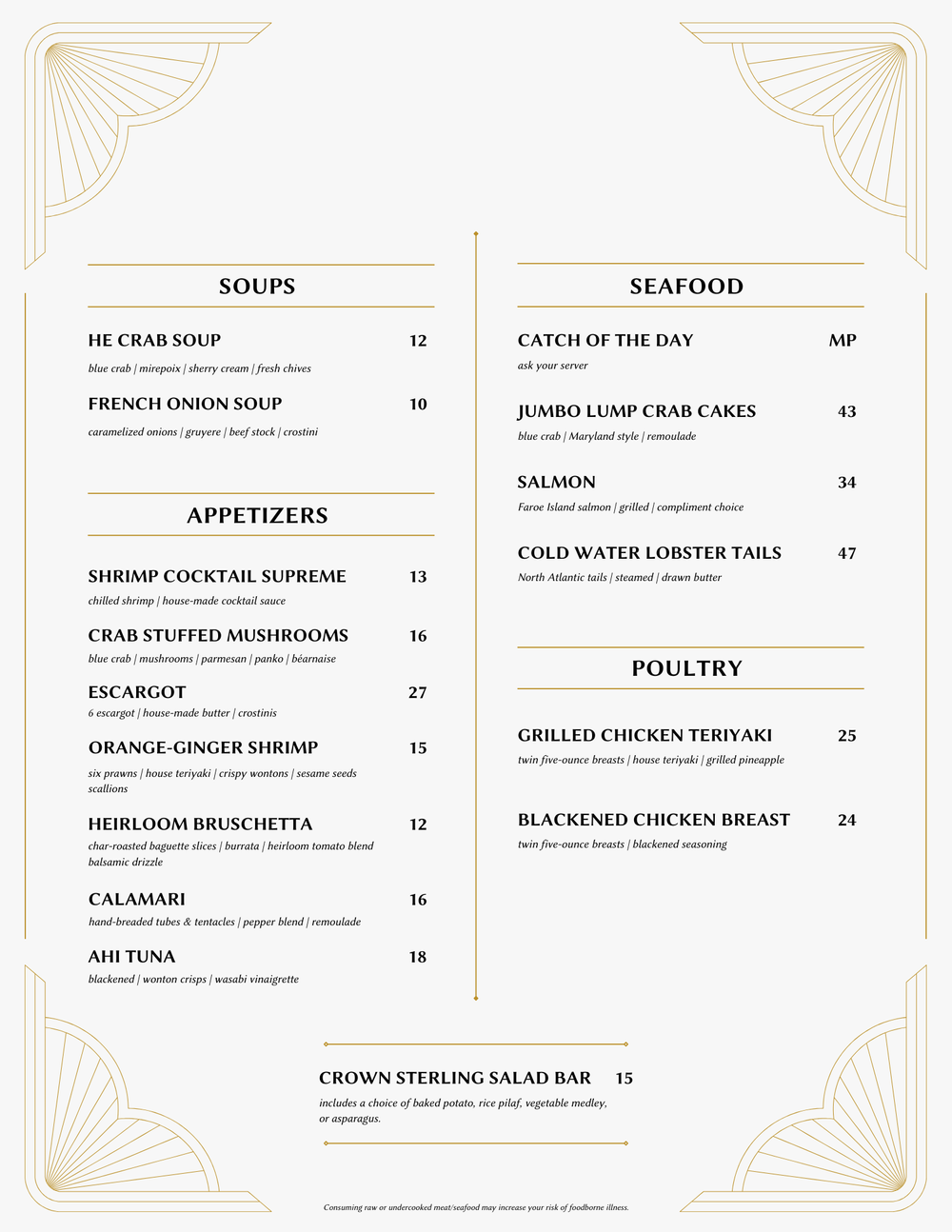 Menu | Discover Our Menu – Reserve Your Table — The Crown's Ember