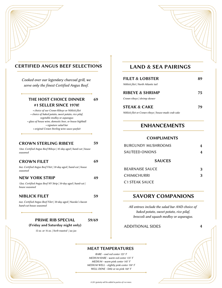 Menu | Discover Our Menu – Reserve Your Table — The Crown's Ember