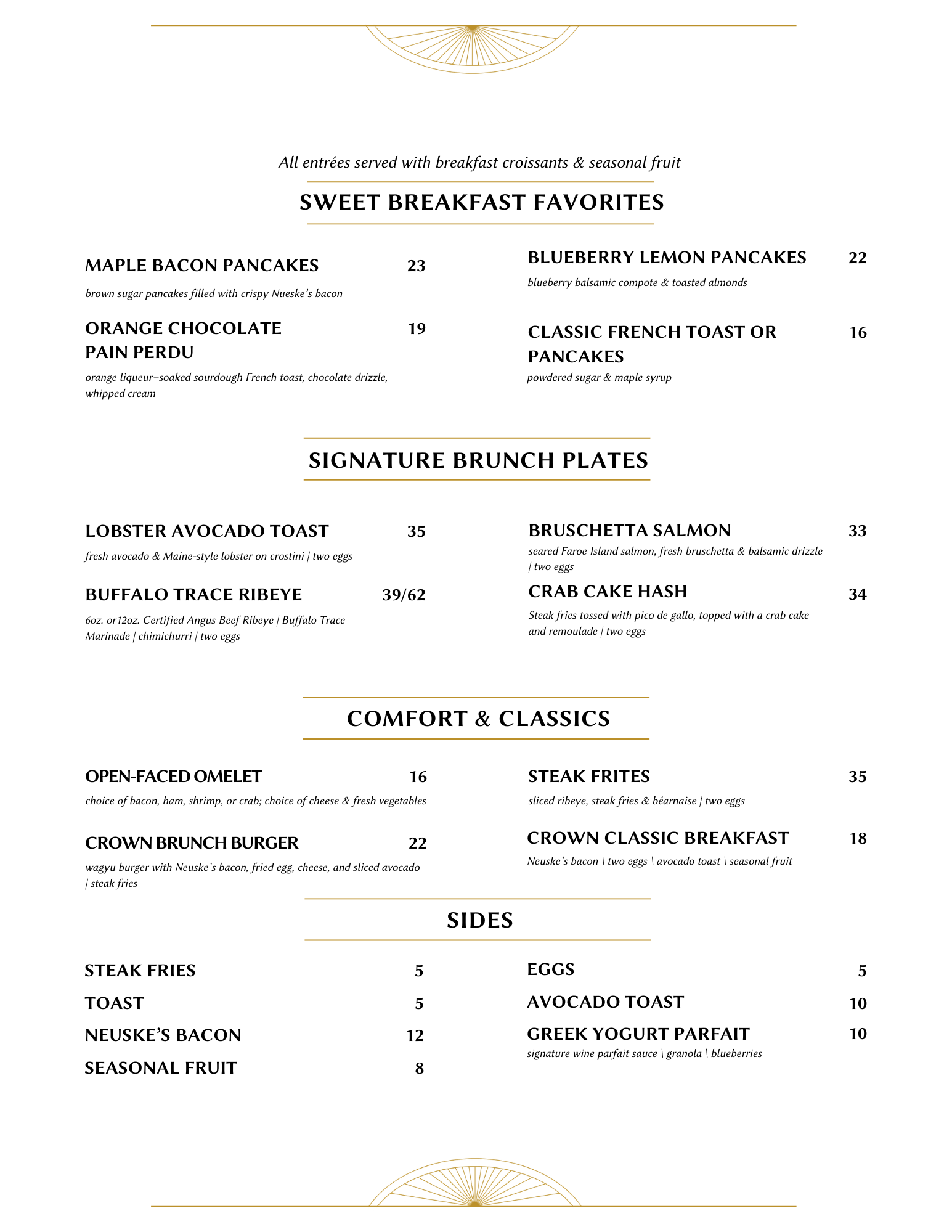 Menu | Discover Our Menu – Reserve Your Table — The Crown's Ember