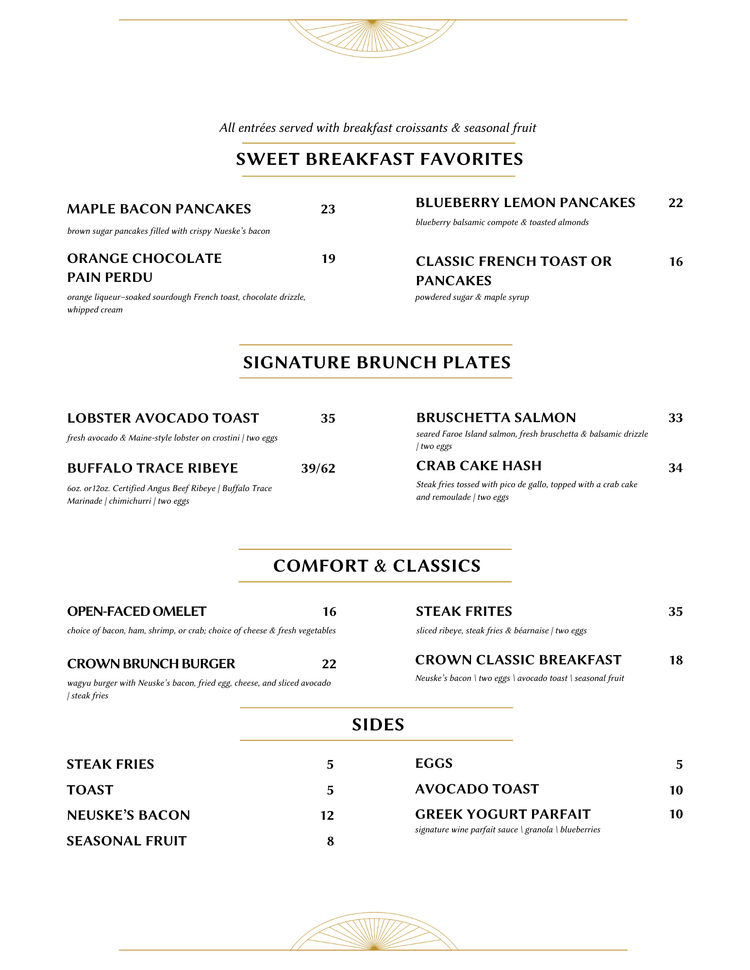 Menu | Discover Our Menu – Reserve Your Table — The Crown's Ember