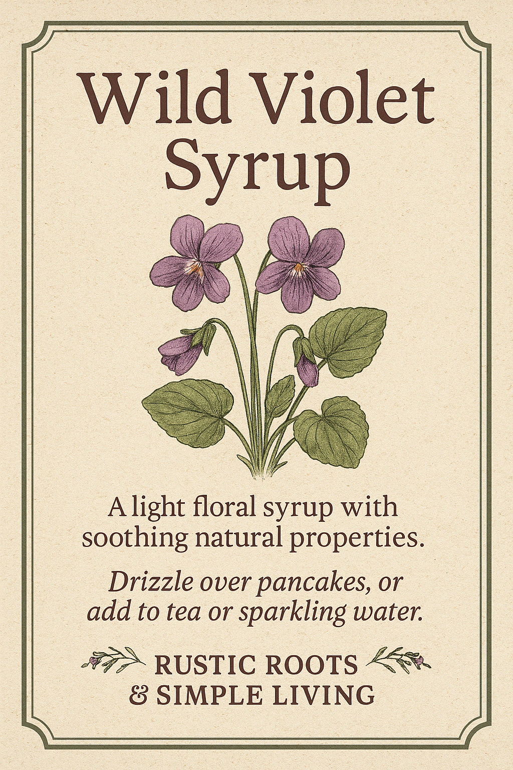Uses & Benefits of Wild Violets — Rustic Roots & Simple Living