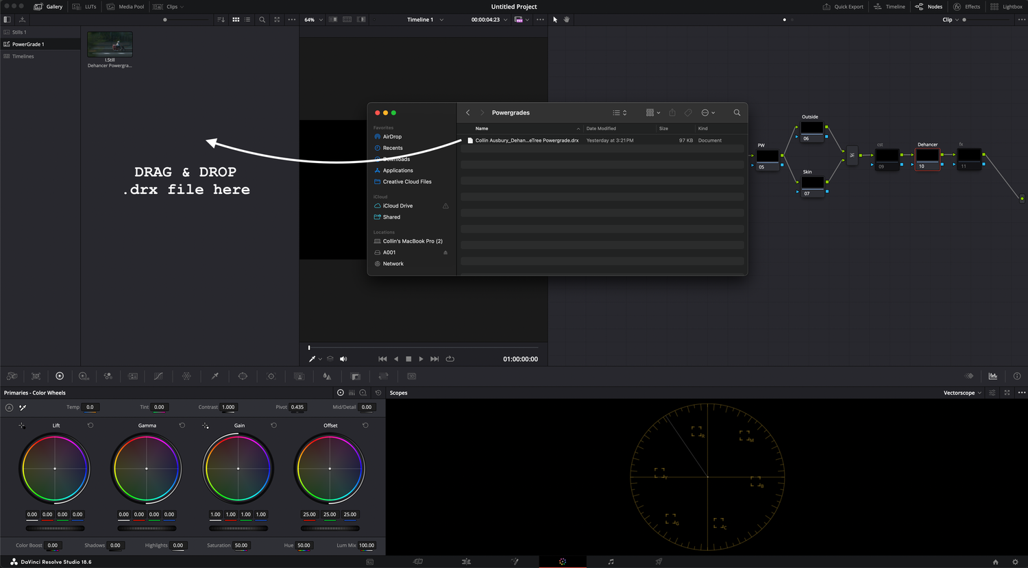 DAVINCI RESOLVE | POWER GRADE - DEHANCER NODE TREE TEMPLATE — Collin ...