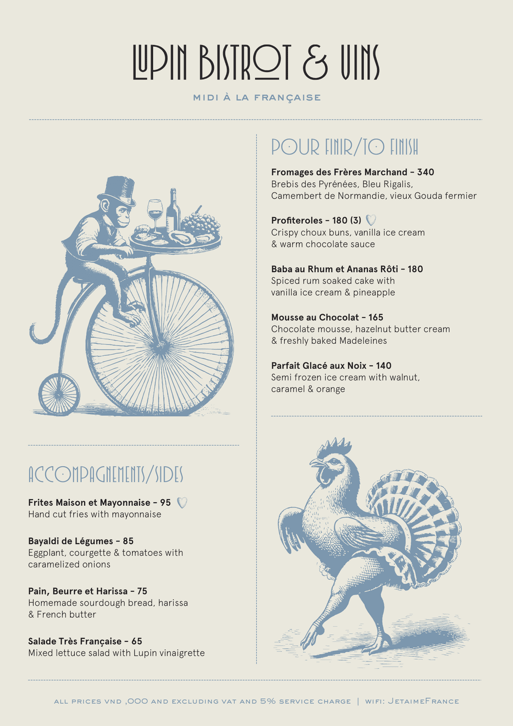 Menu — Lupin Bistrot et Vins