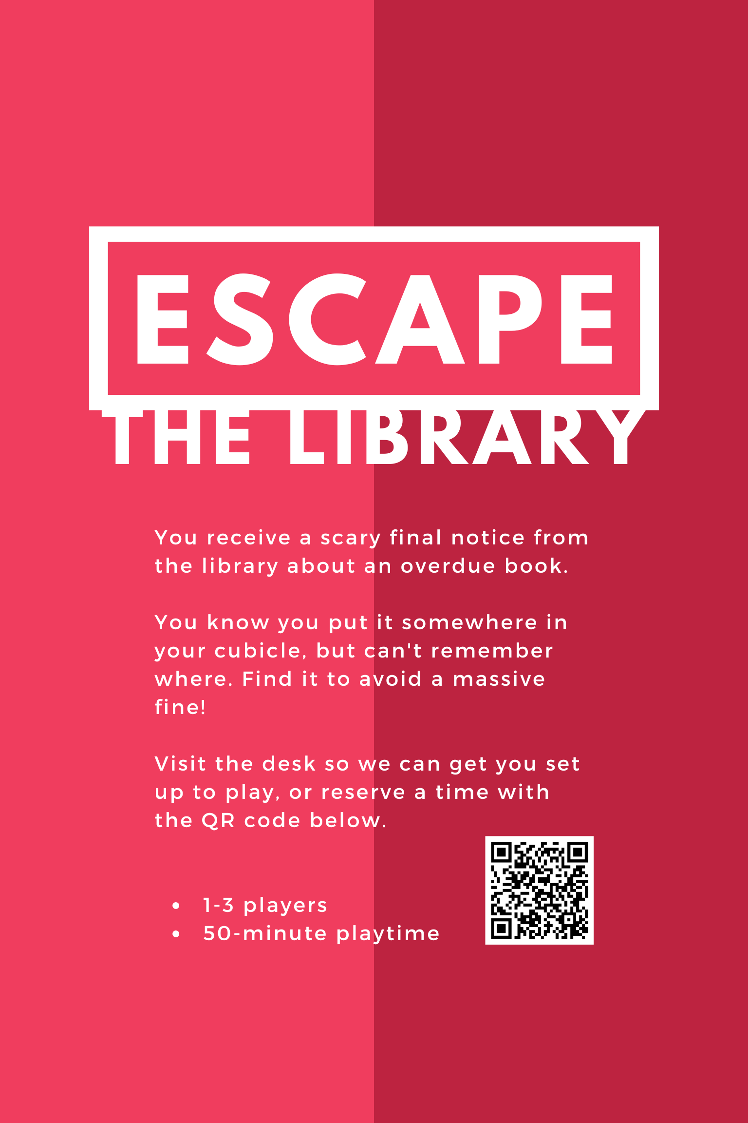 Escape the library — Ali's UX Portfolio