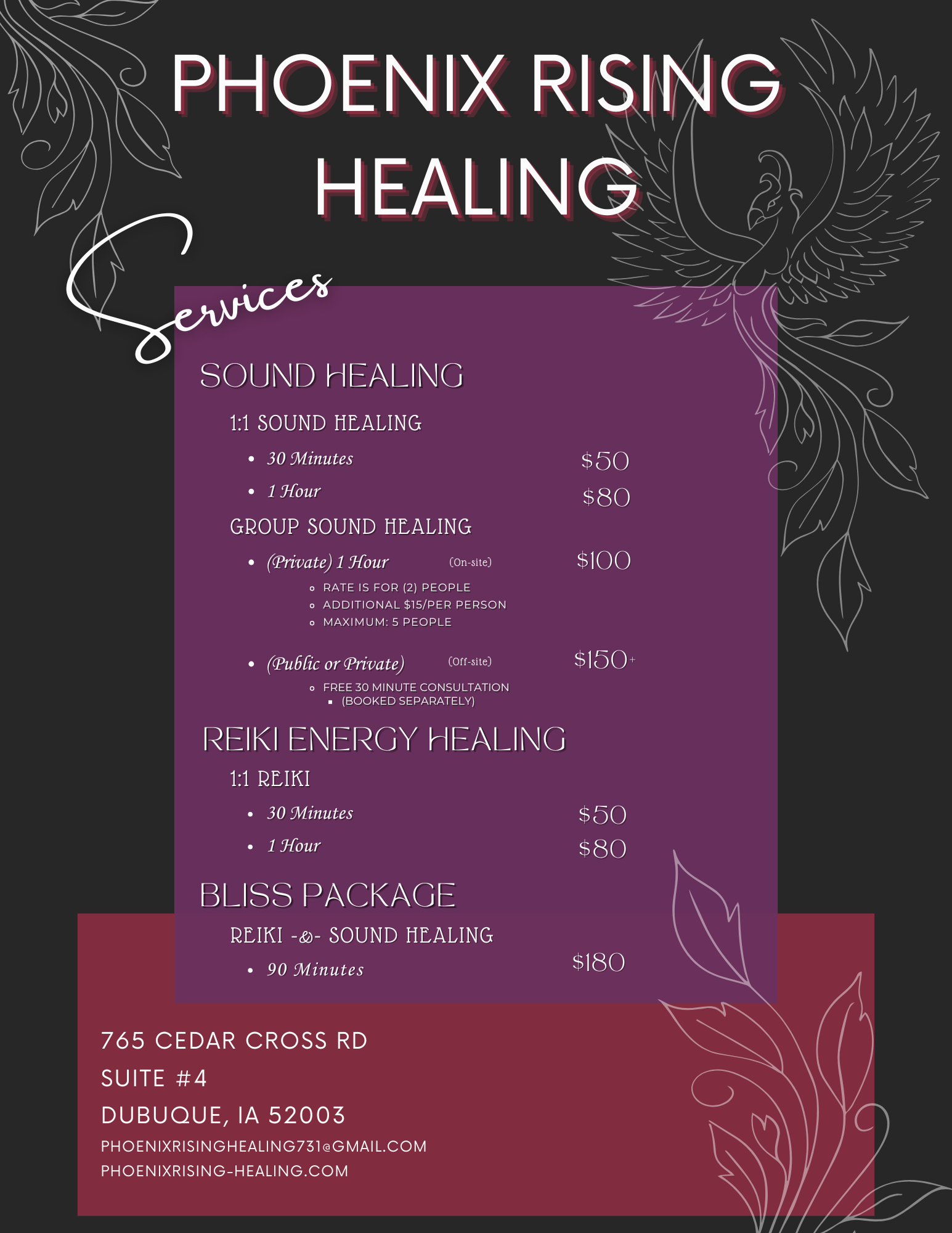 Services — Phoenix Rising Healing