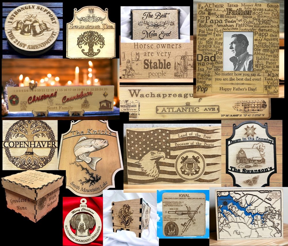 Laser Engraving Showcase — Osprey Laser Graphics & Design