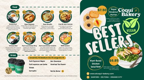 El Coqui Bakery Menu — El Coqui Bakery