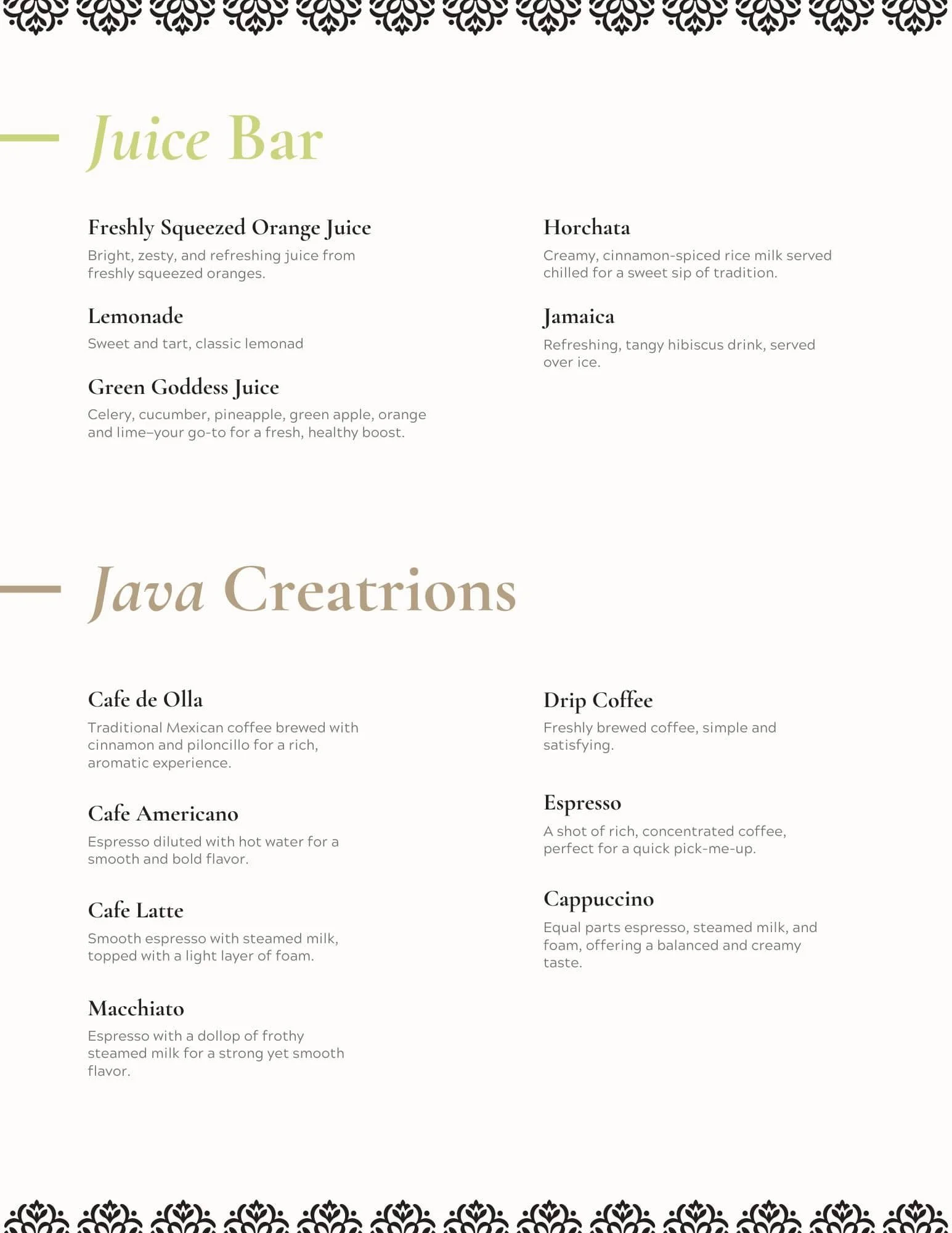 La Condesa™ Menu - Authentic Mexican Brunch & Dishes in Sandy, Utah