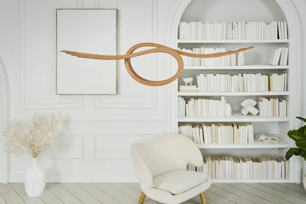 White Oak Bent Wood Pendant | Artisan Crafted Lighting | Loop Sail and ...