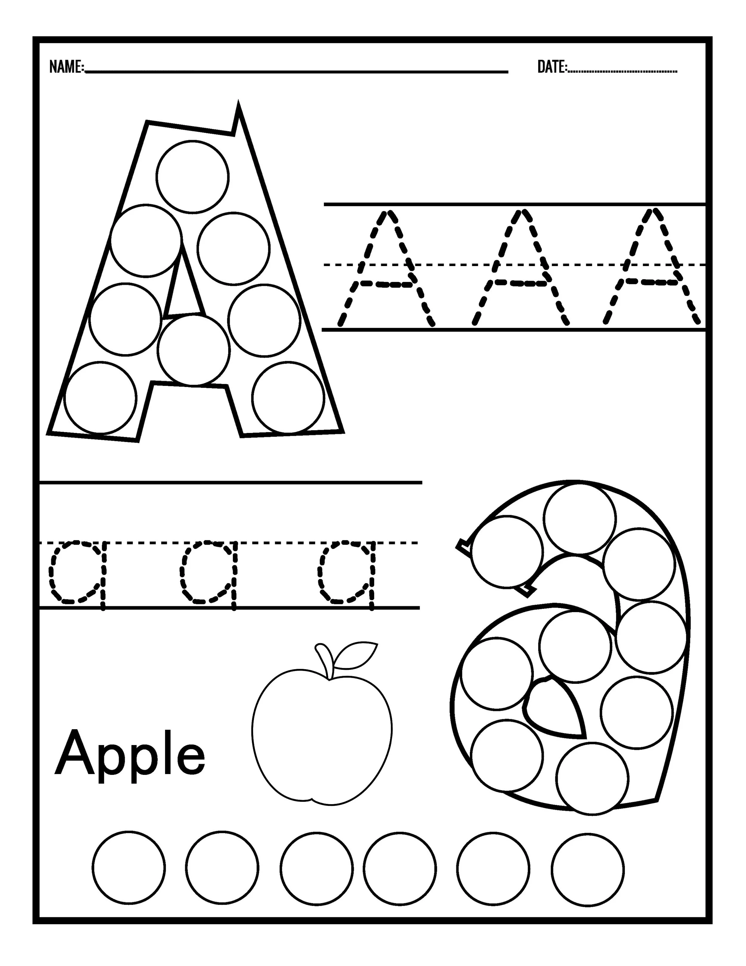 Do-A-Dot ABC Pages — Amy's Digital Printables