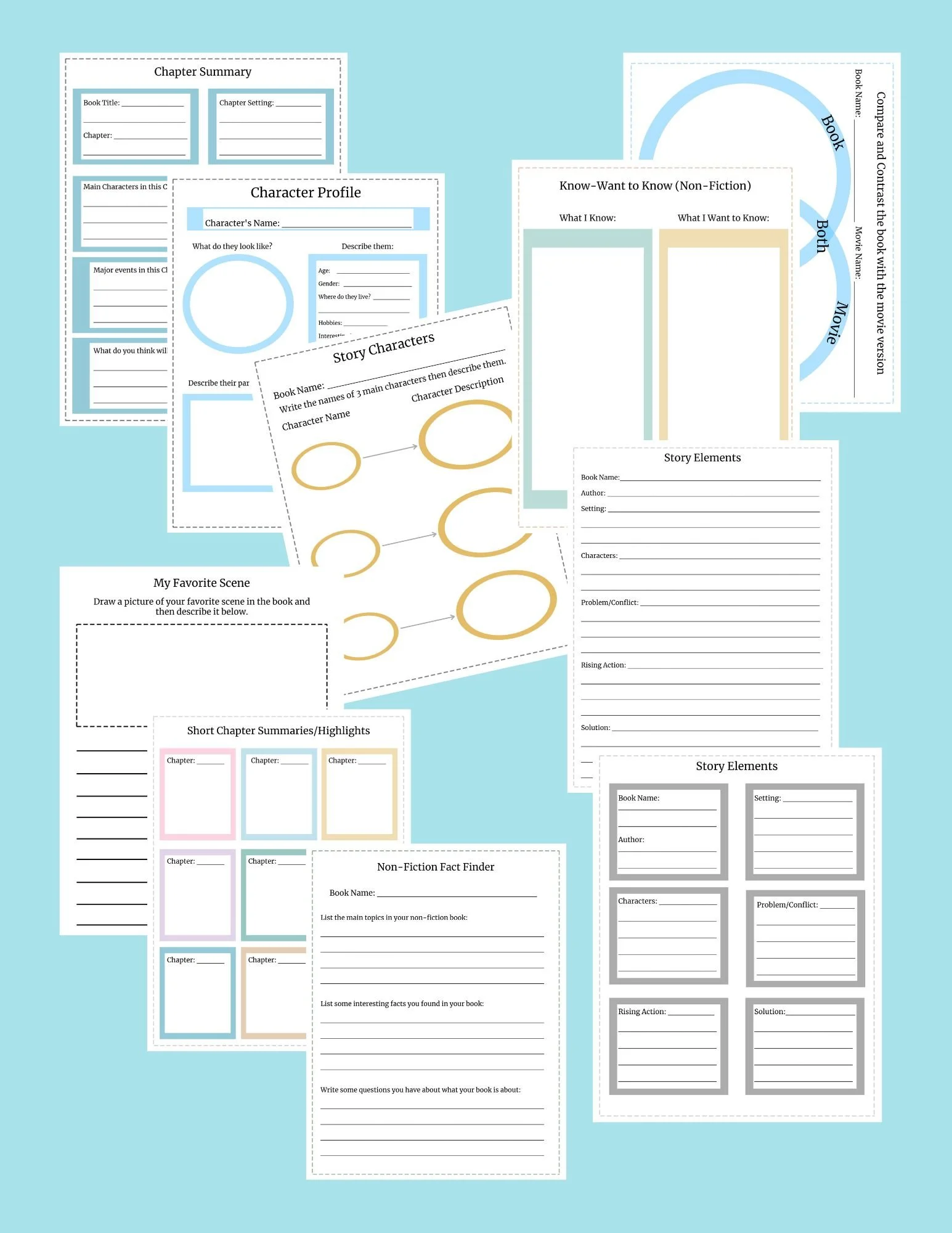 Generic Book Study For Any Book — Amy's Digital Printables