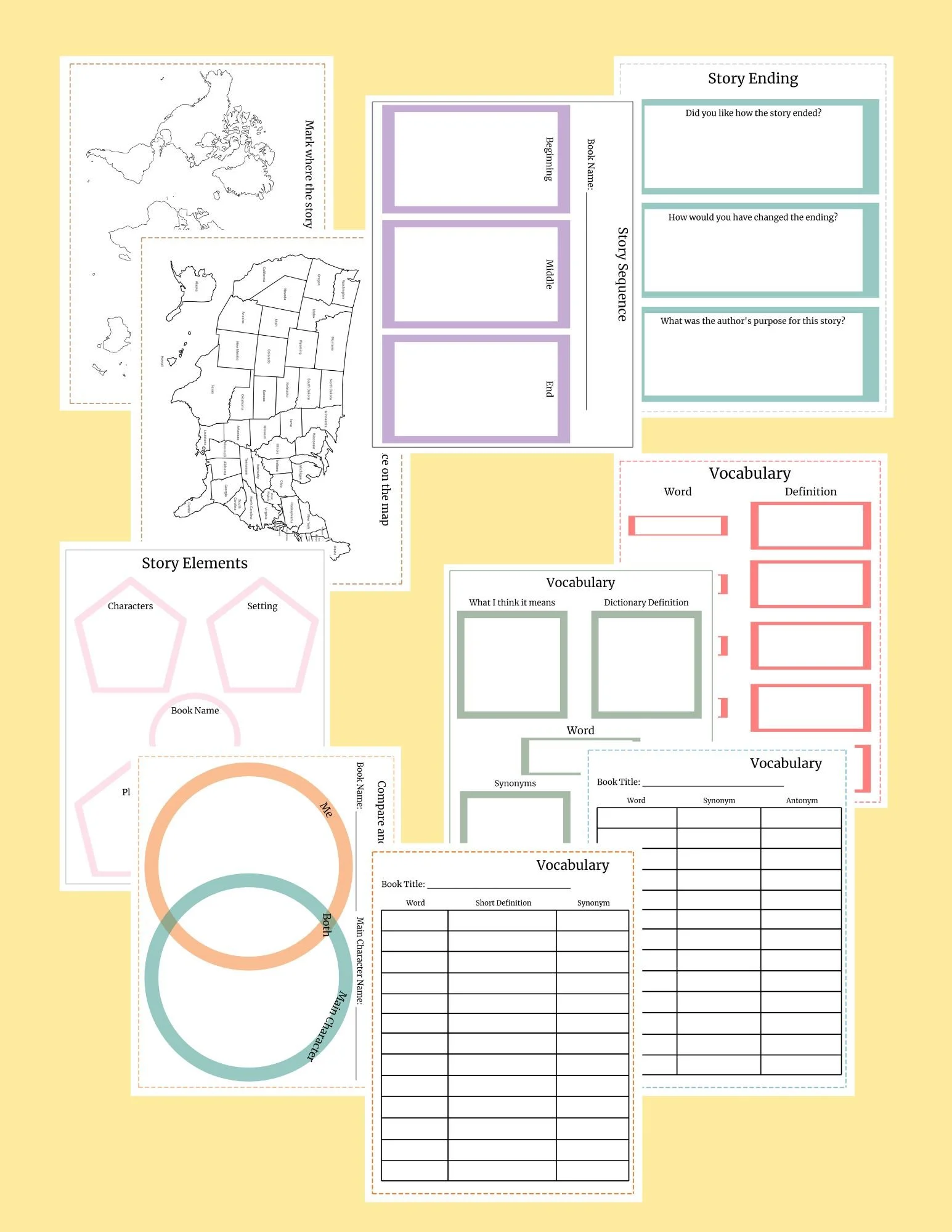 Generic Book Study For Any Book — Amy's Digital Printables