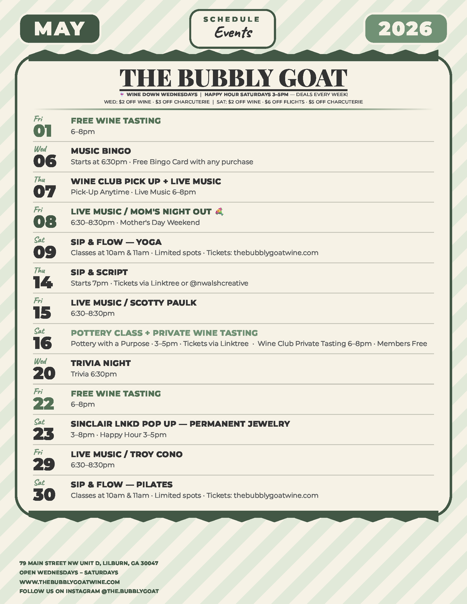 The Bubbly Goat | Wine Bar & Market | Lilburn, GA
