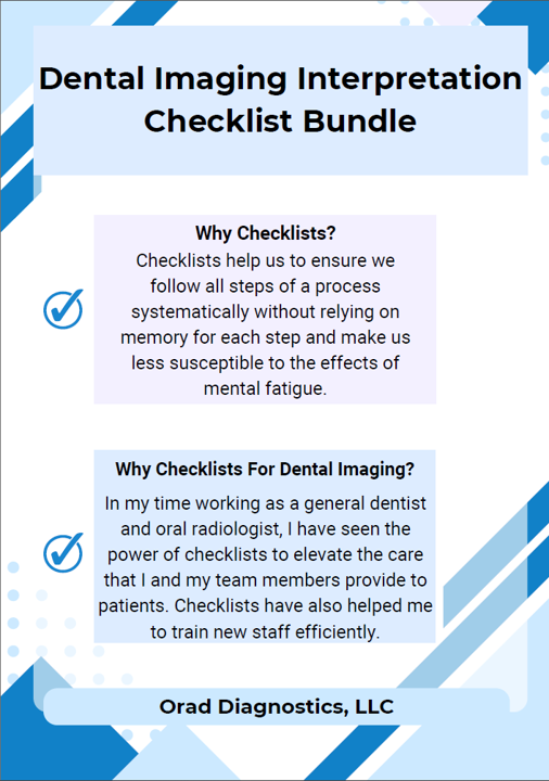 Digital Imaging Interpretation Checklist Bundle — Orad Diagnostics